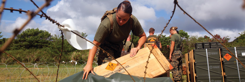 3rd Supply Battalion (3rd Supply), Combat Logistics Regiment 35 members stationed in Camp Kinser ...