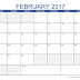 February 2017 Calendar Printable | Holidays | PDF Word - Get Printable ...