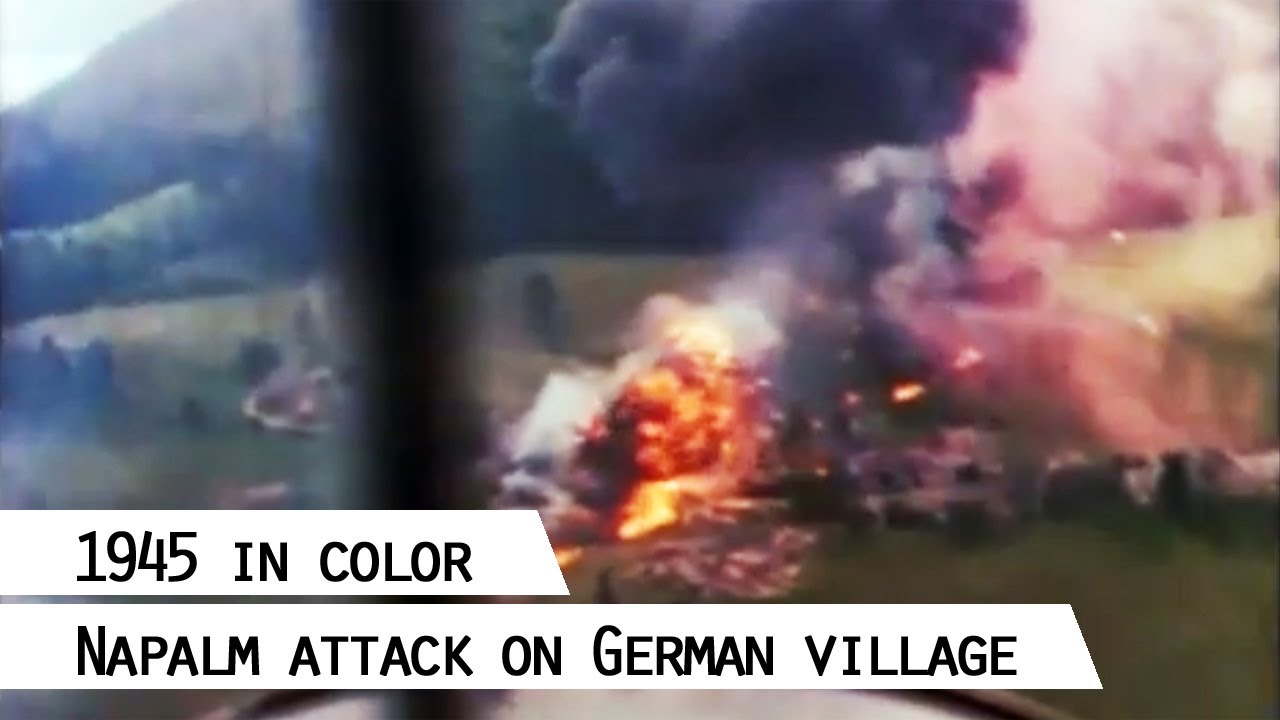 Airstrike with incendiary bombs during World War II, Germany 1945 (in ...