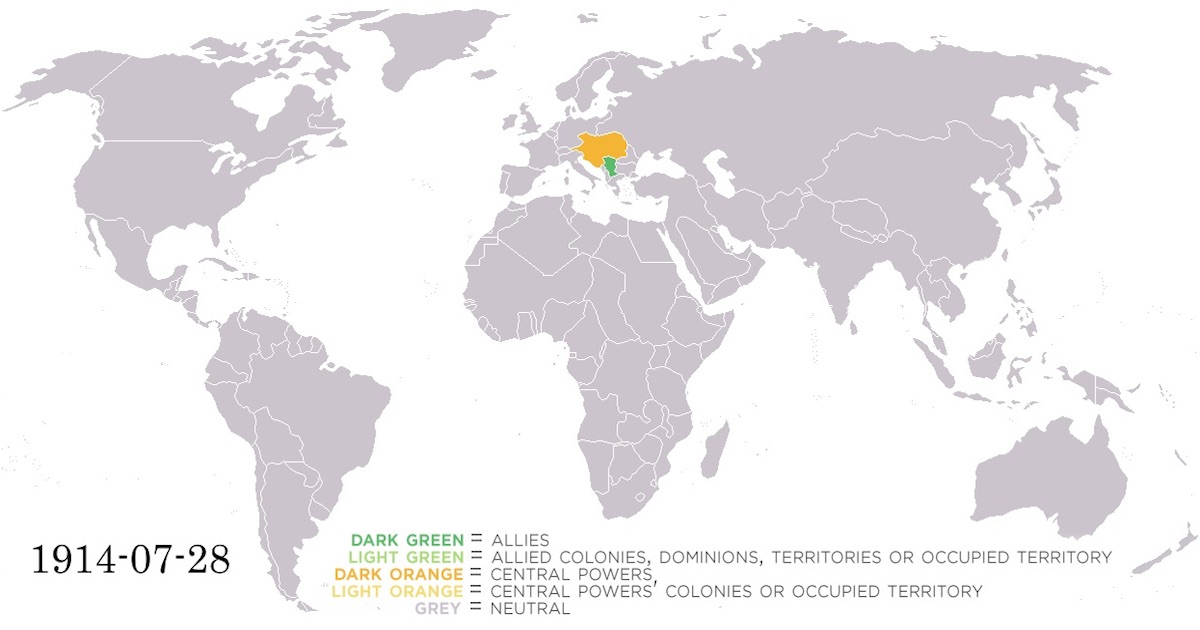 World War I Started On This Day In 1914. This Animated Map Shows How ...