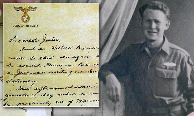 The Jewish soldier’s WWII letter written on Hitler’s stationery ...