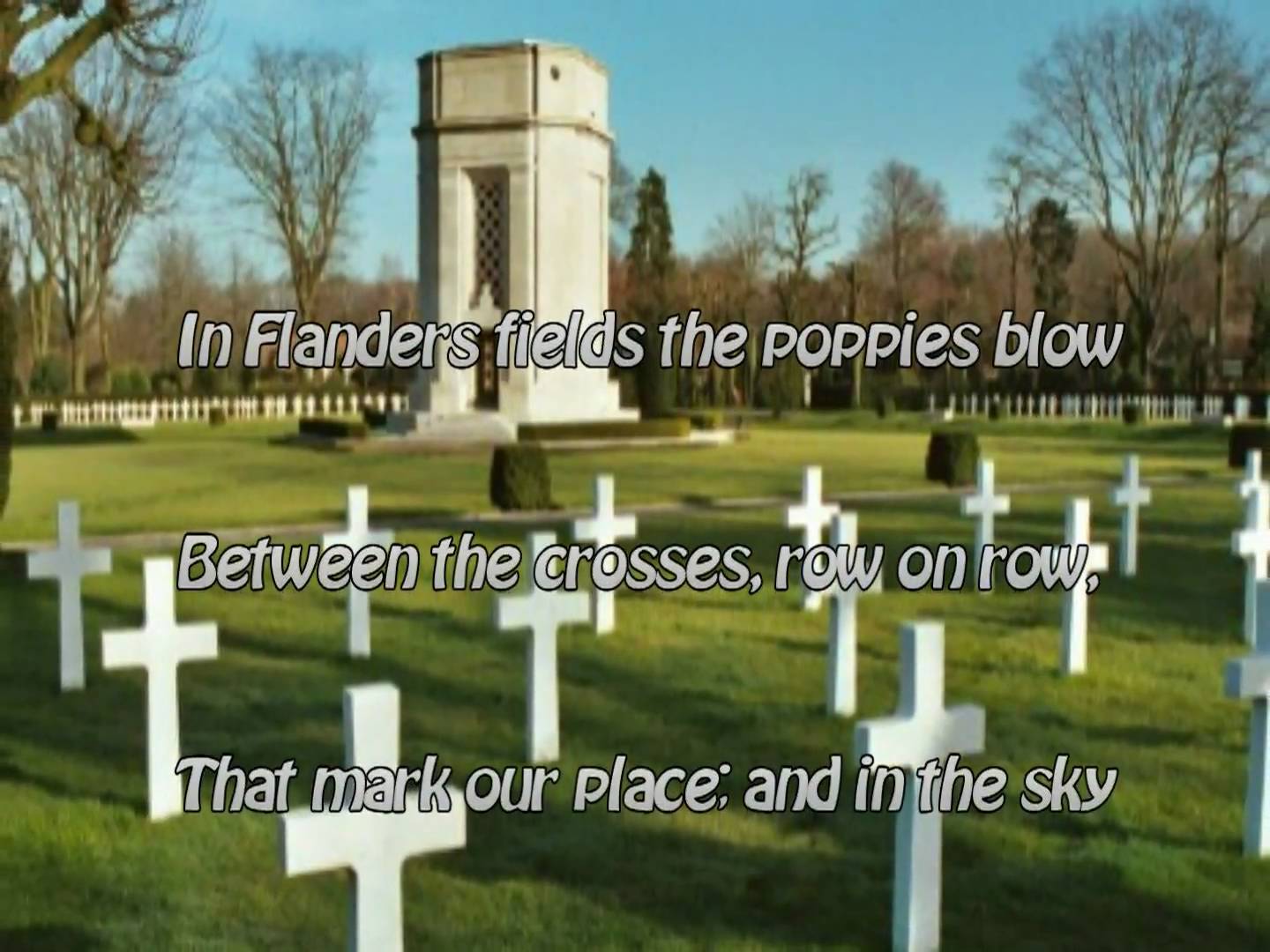 In Flanders Fields - Song and Slideshow | RallyPoint