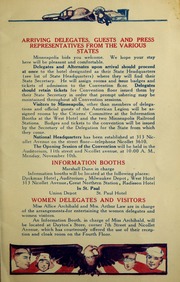 The American Legion 1st National Convention: official program [1919 ...
