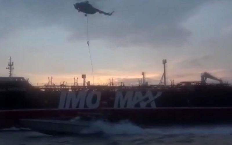 Iranian SOF boarding British ship Stena Impero in the Strait of Hormuz ...