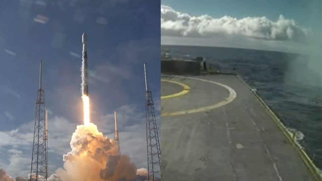 SpaceX Starlink launch & Falcon 9 first stage failed landing, 17 ...
