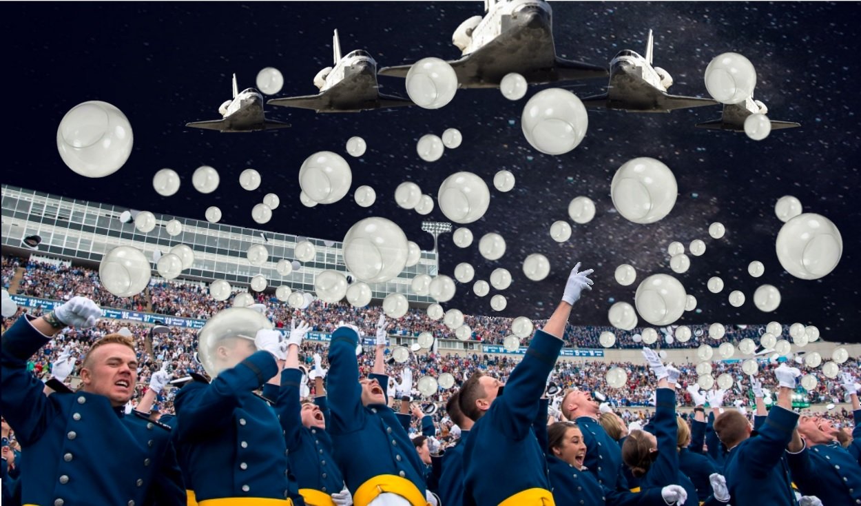 Space Force graduating class suffocates after tossing helmets | RallyPoint