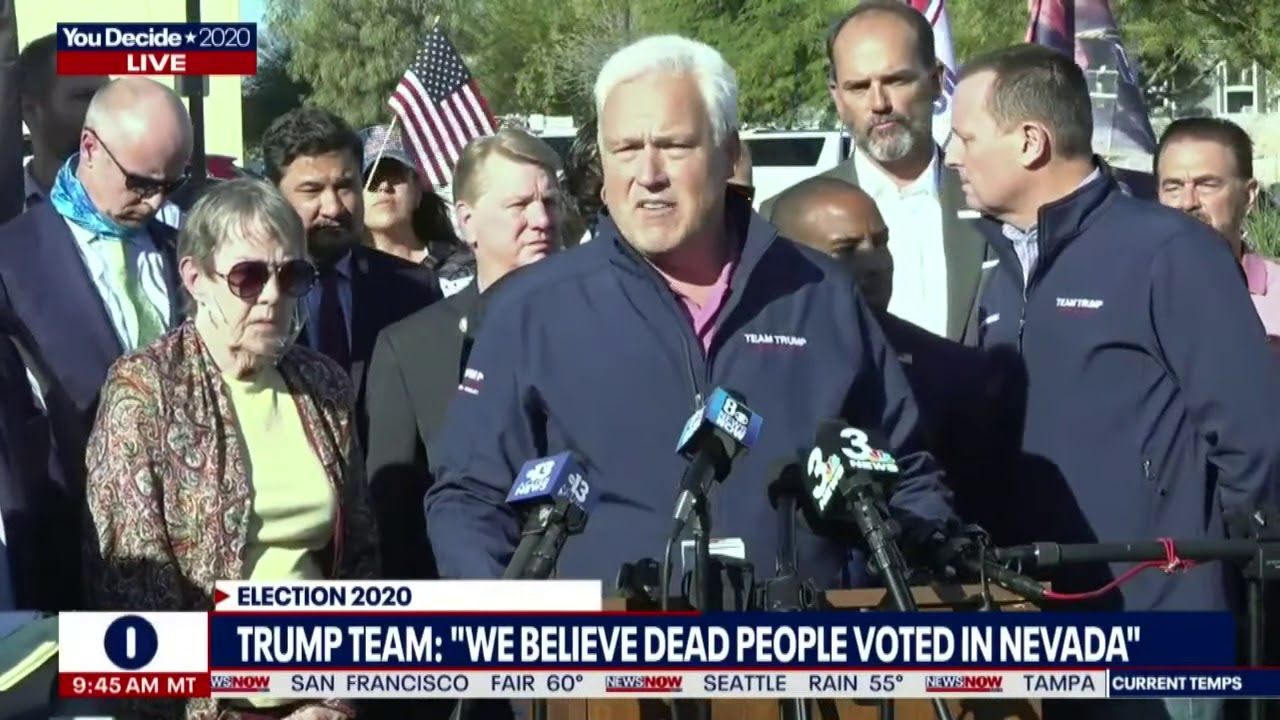 "DEAD PEOPLE VOTING" President Trump Team Says VOTER FRAUD In Nevada ...