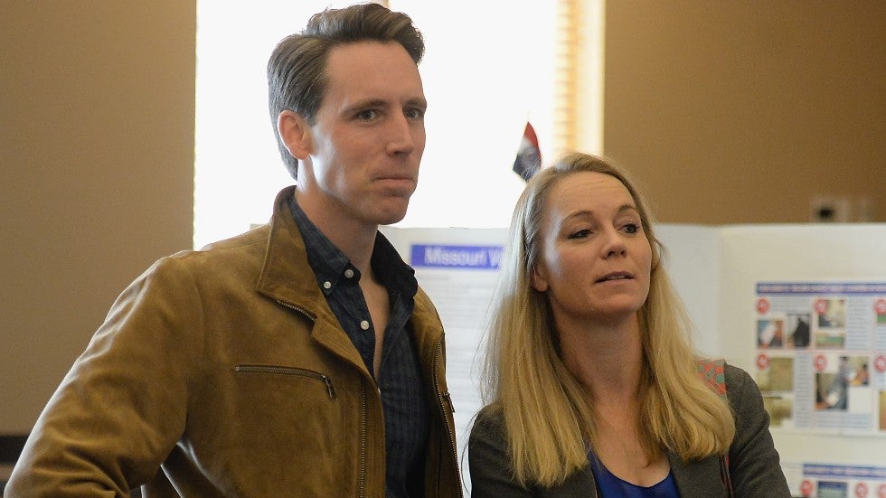 Hawley's wife files complaint against organizer of protest outside ...