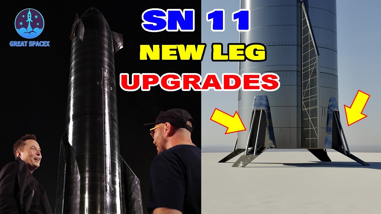 The new design of the Starship SN 11 landing leg is widely supported ...