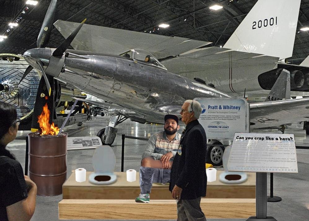 Interactive military museum exhibit invites patrons to poop like the ...