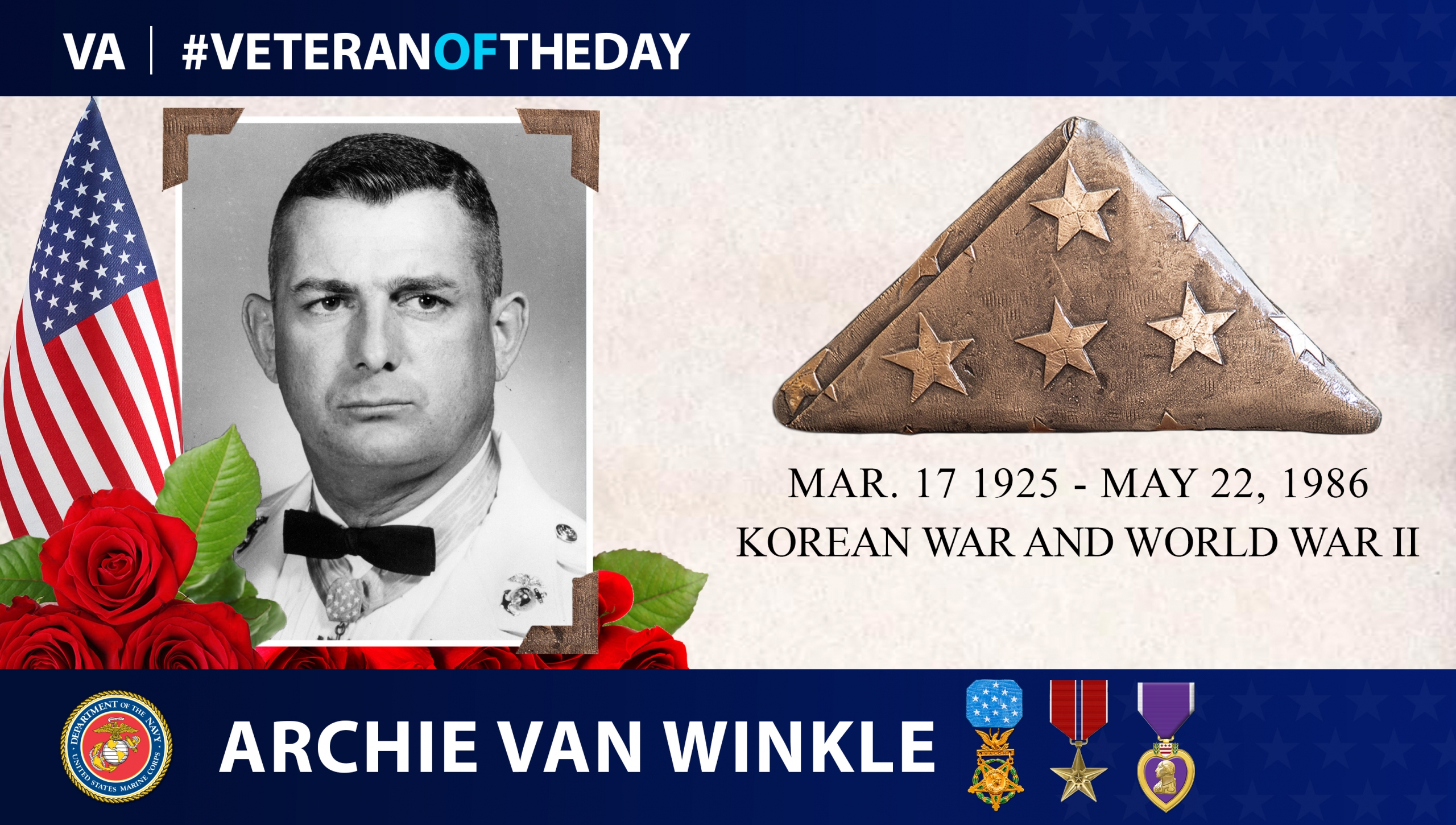 #VeteranOfTheDay Marine Corps Veteran Archie Van Winkle - VAntage Point ...