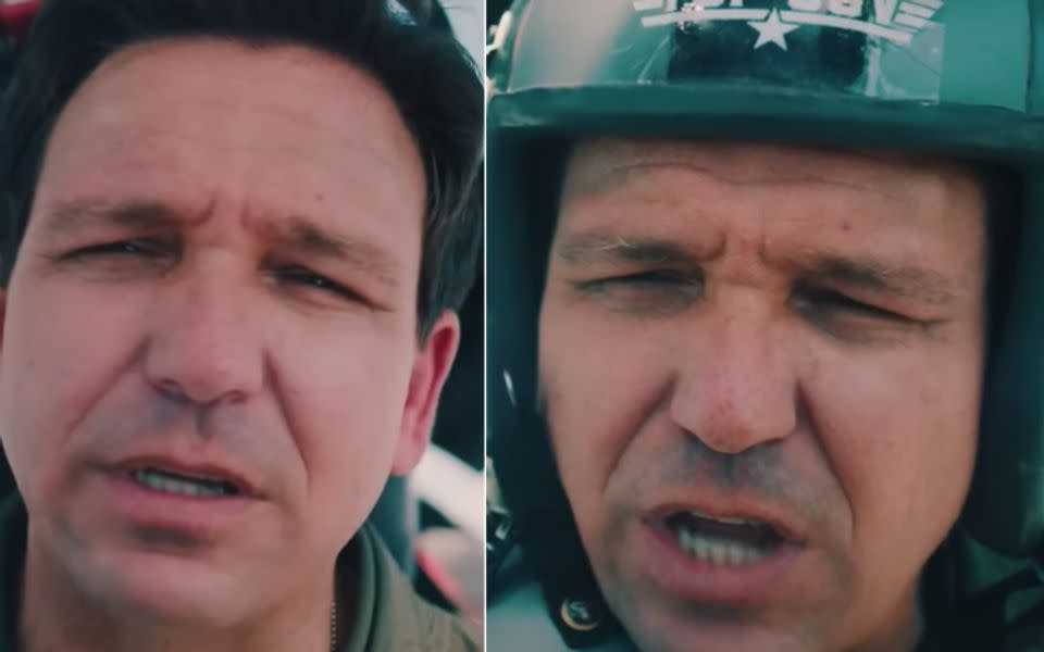 Former Navy Pilot Rips 'Pathetic' Ron DeSantis Over 'Top Gun' Stunt ...