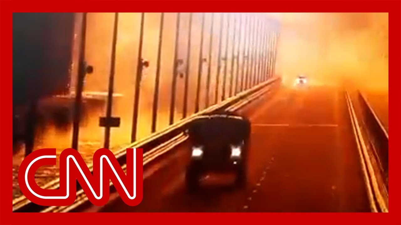 Surveillance footage captures large explosion on key bridge to Russian ...