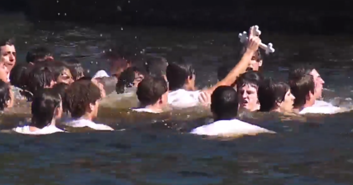 Cross retrieved at 117th annual Epiphany Celebration in Tarpon Springs ...