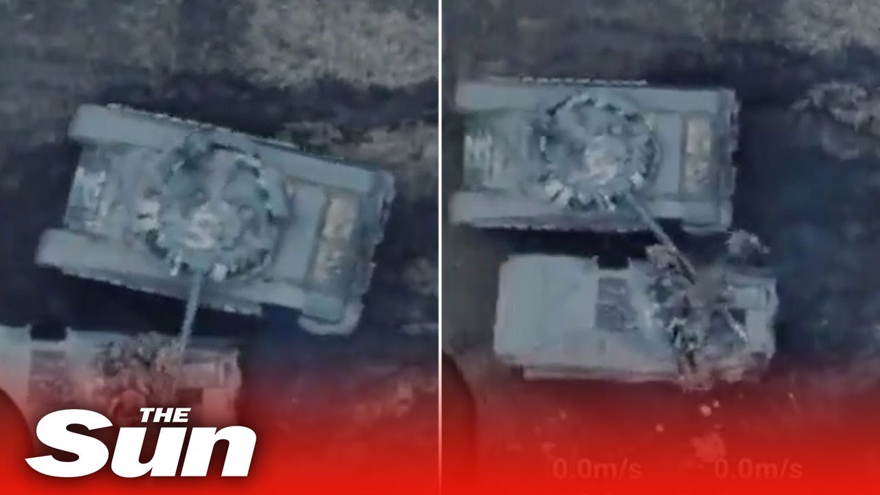 Watch as Russian tank commander takes out FIVE of his own men using ...