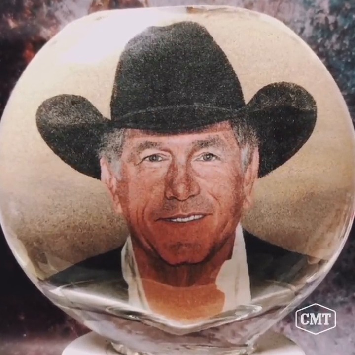 George Strait Sand Art | Screaming happy birthday to The King, George ...