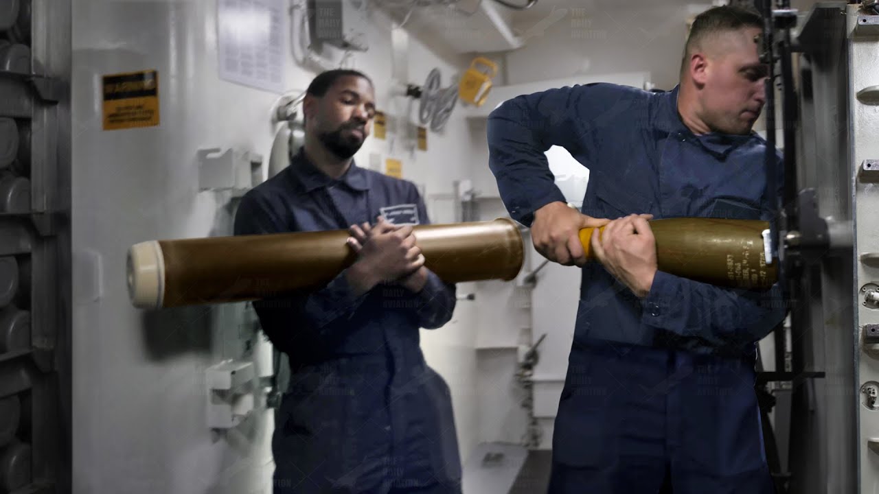 Reloading and Firing US Navy Monstrously Powerful Gun at Sea | RallyPoint