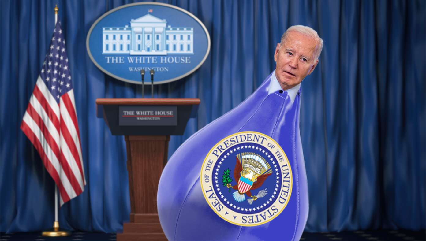 Biden Placed In Presidential Weeble-Wobble To Keep Him From Falling ...