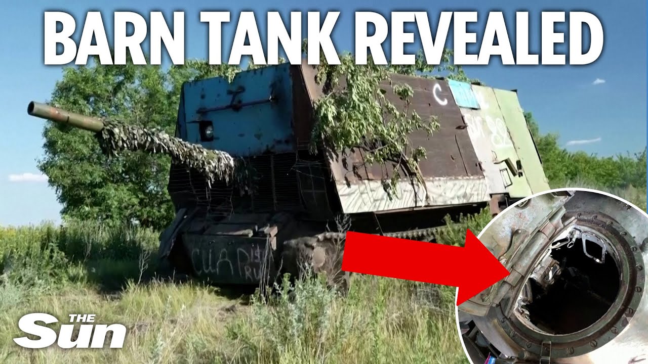 Truth behind Russia's turtle and barn tanks revealed as Ukrainians show ...