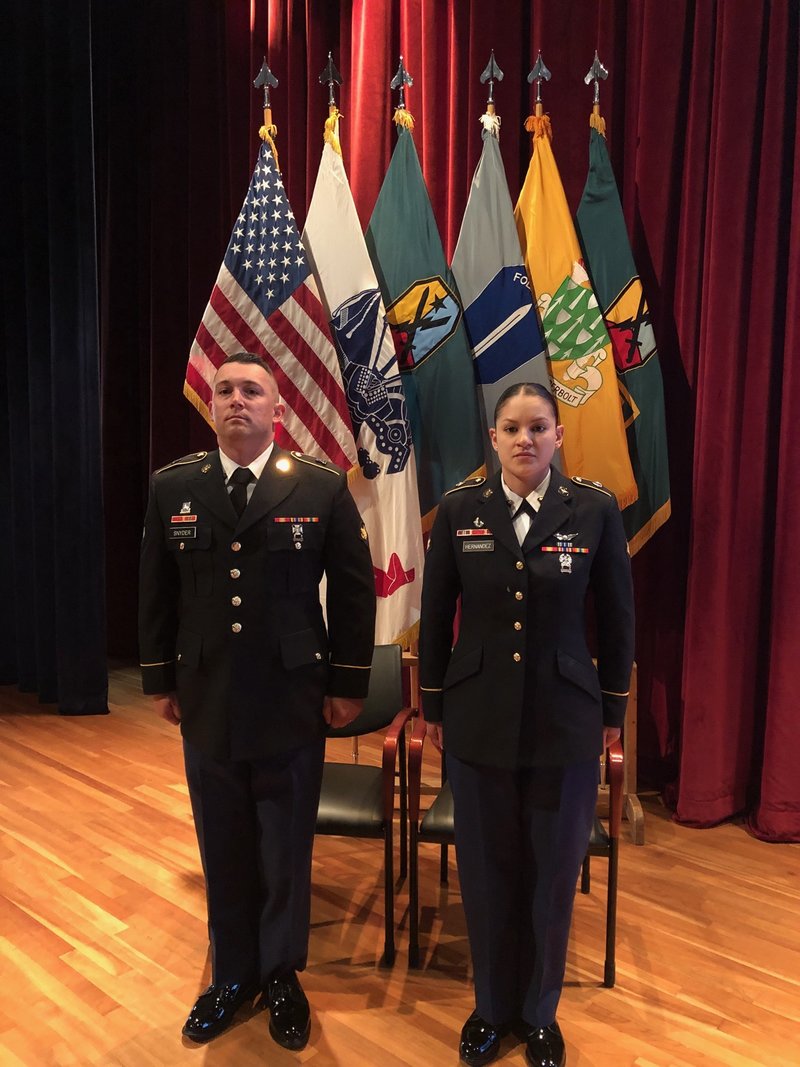 The BLC Distinguished Honor Graduate and Leadership Awardee (L) with ...