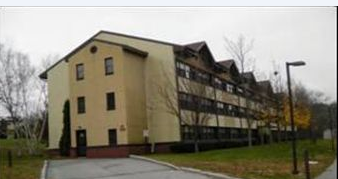 Hanscom AFB, MA, Picture(1) Airman Dormitory, (picture(2) deck area of ...