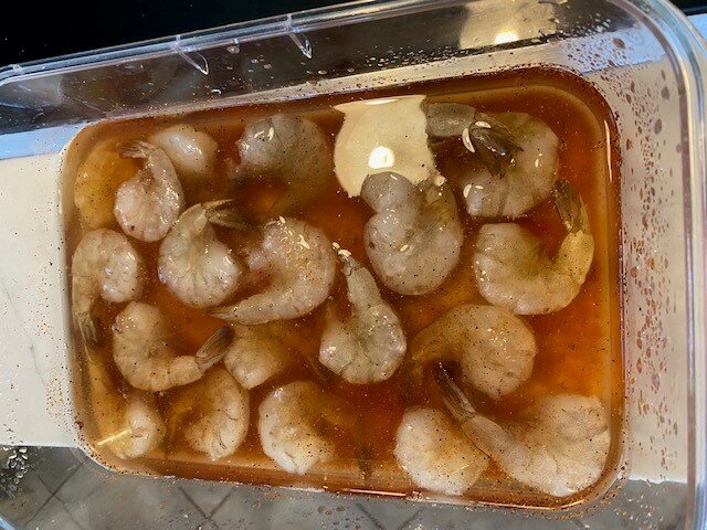 I think I will have an exquisite brunch today. I am brining shrimp in ...