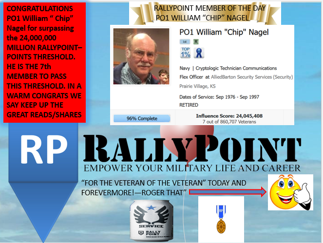 RALLYPOINT MEMBER OF THE DAY PO1 WILLIAM "CHIP" NAGEL (BROTHER WILLIAM) Brother William passed ...